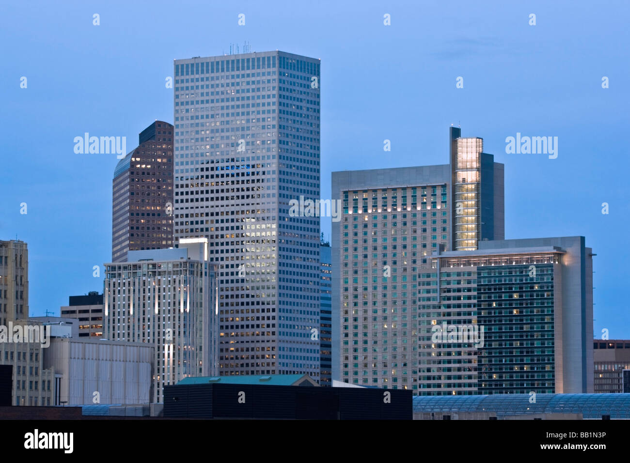 Getting dark in Denver Stock Photo - Alamy