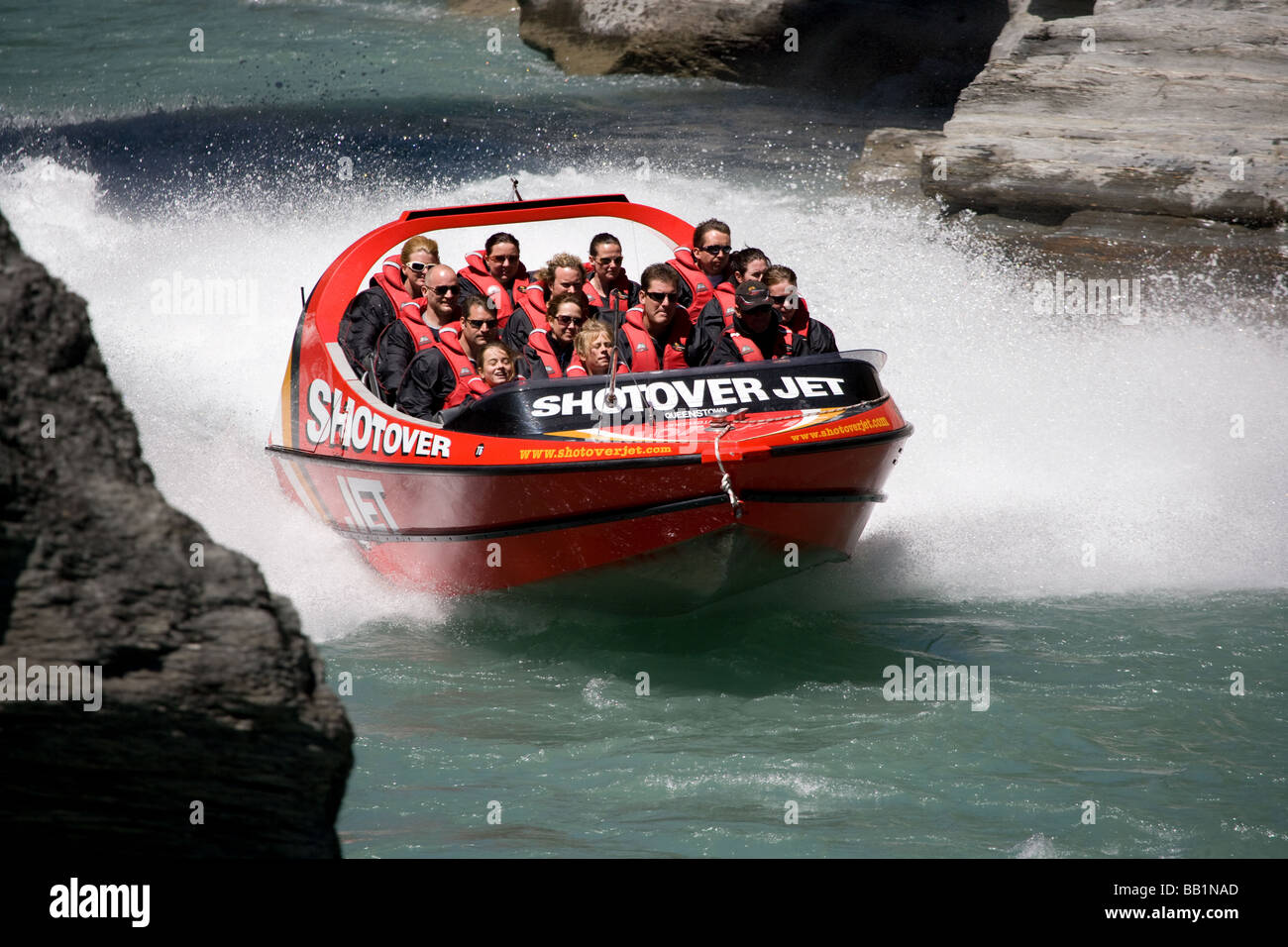 Shotover Jet Queenstown South Island New Zealand Stock Photo - Alamy