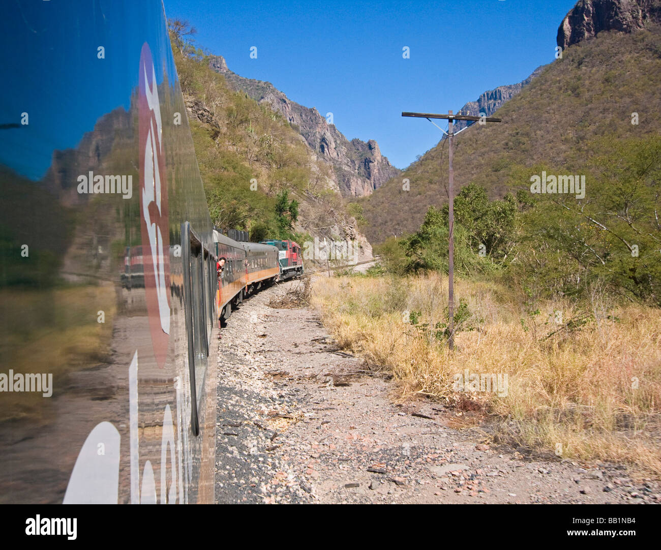 View from the Copper Canyon, El Chepe, train in Mexico Stock Photo - Alamy