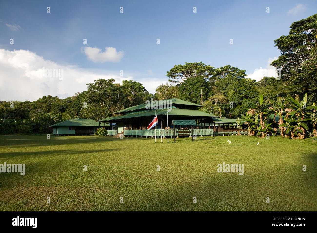 The Sirena ranger station in a clearing of the Corcovado national park ...