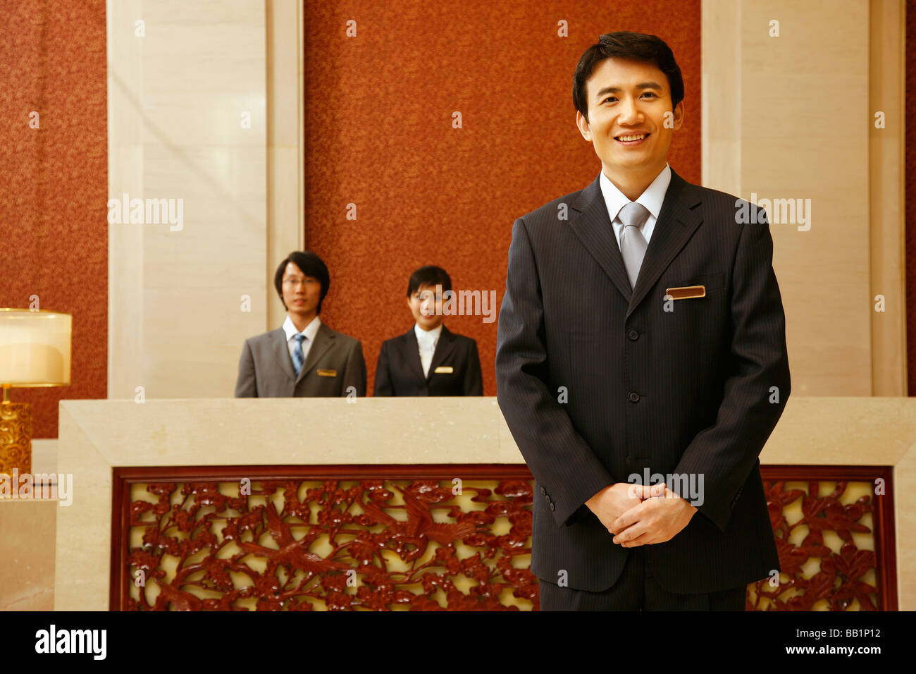 Waiters in the hotel,China Stock Photo - Alamy