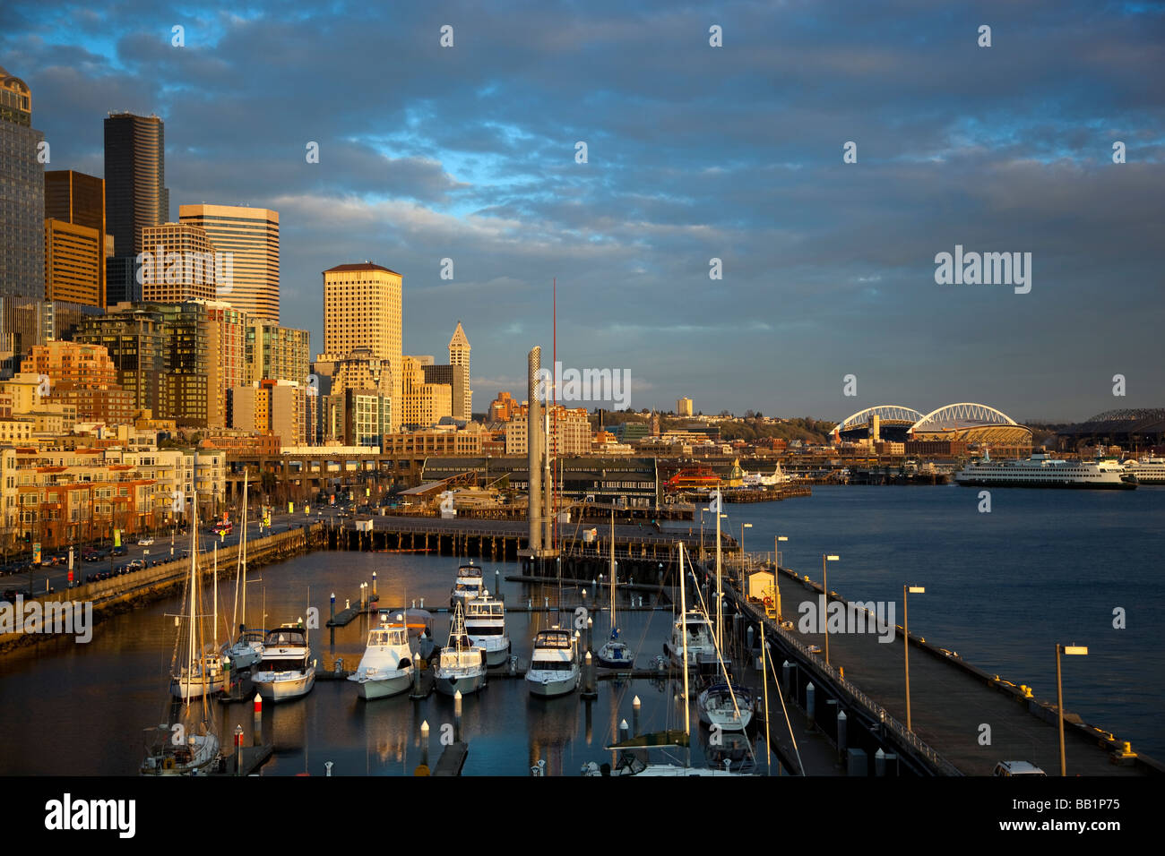 Marina on waterfront Seattle Washington Stock Photo - Alamy