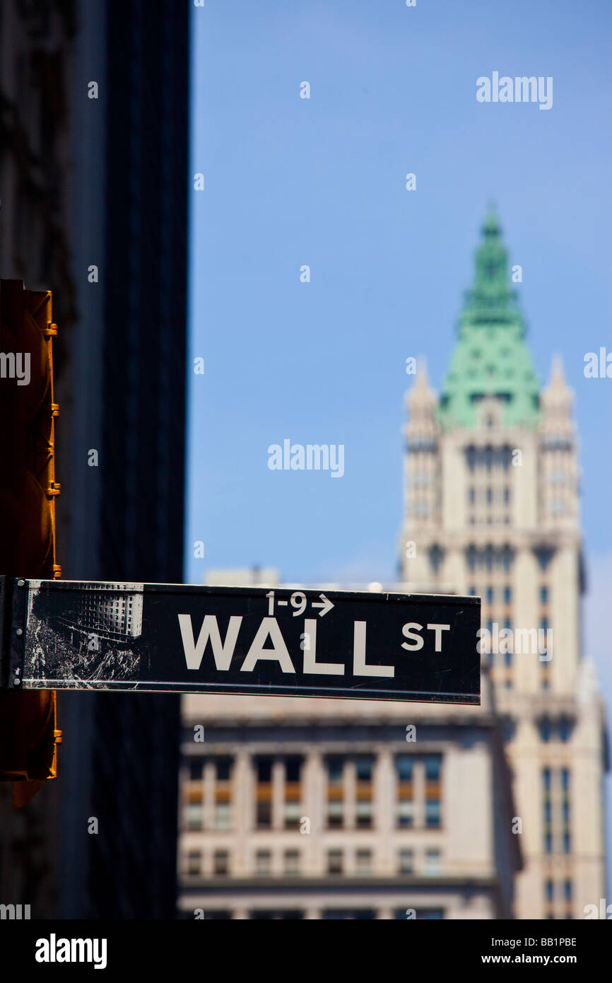 Wall Street Sign in Manhattan New York City Stock Photo - Alamy