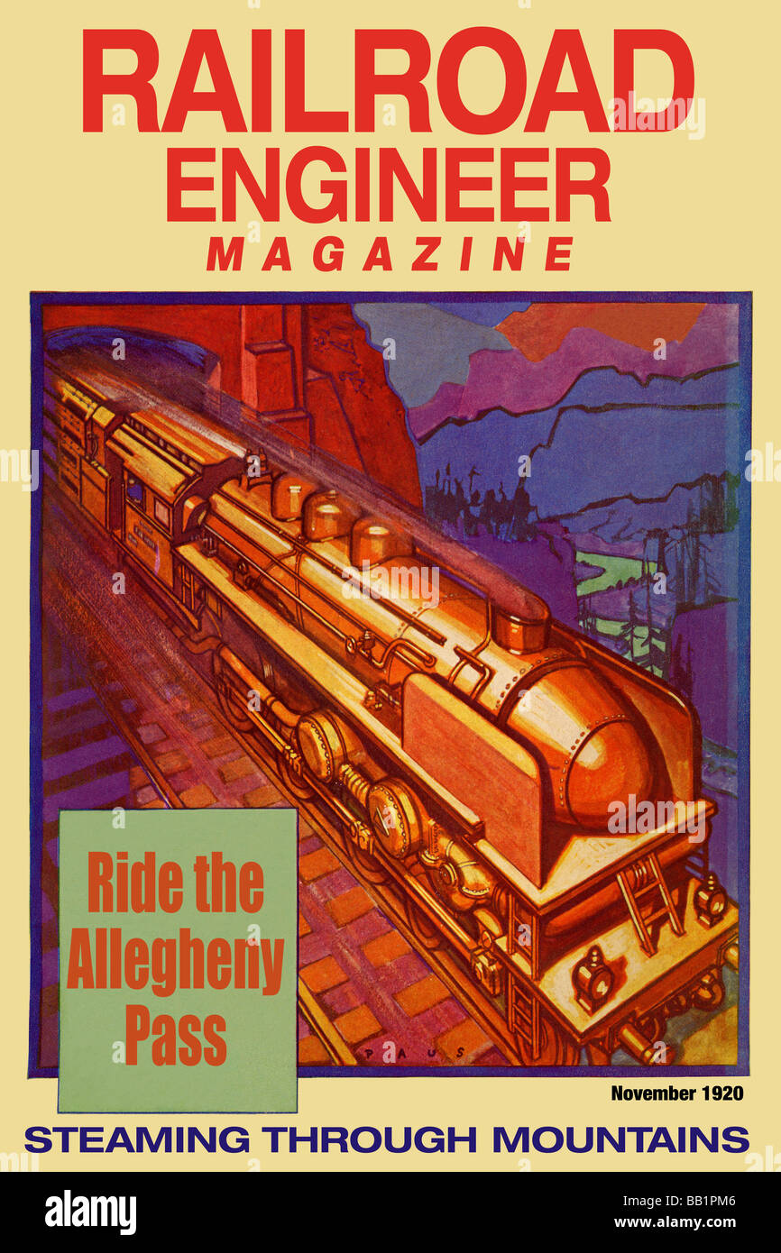 Railroad Engineer Magazine: Steaming Through the Mountains Stock Photo ...