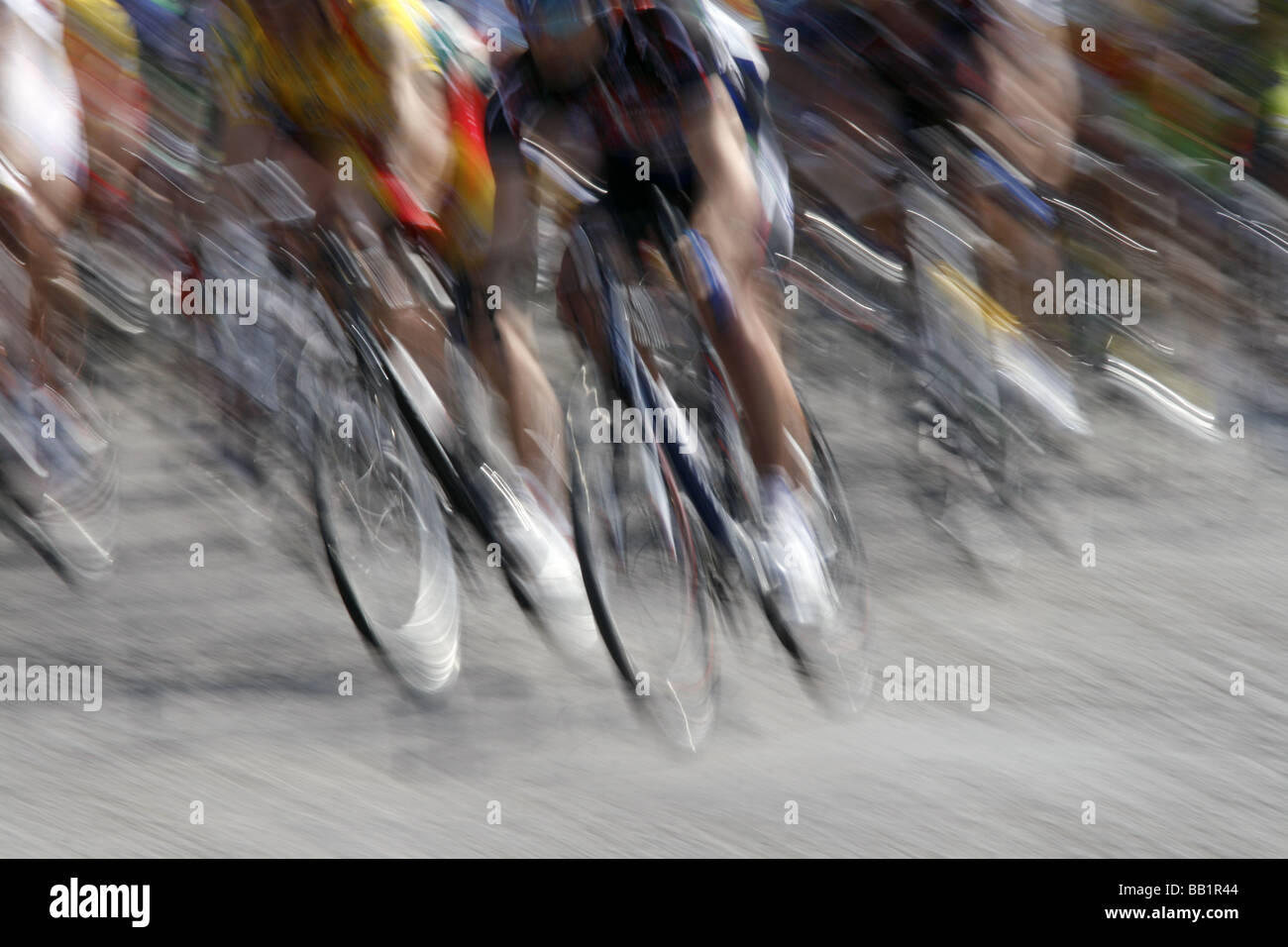 professional bike riders in road street race in city town Stock Photo ...