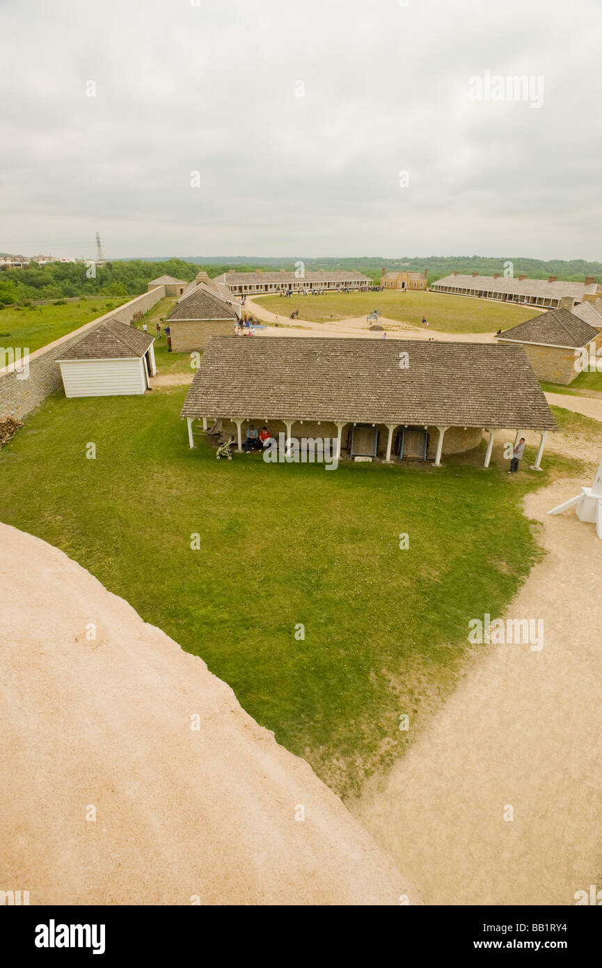 VIEW OF FORT SNELLING GROUNDS FROM ATOP OF THE BATTERY TOWER Stock ...