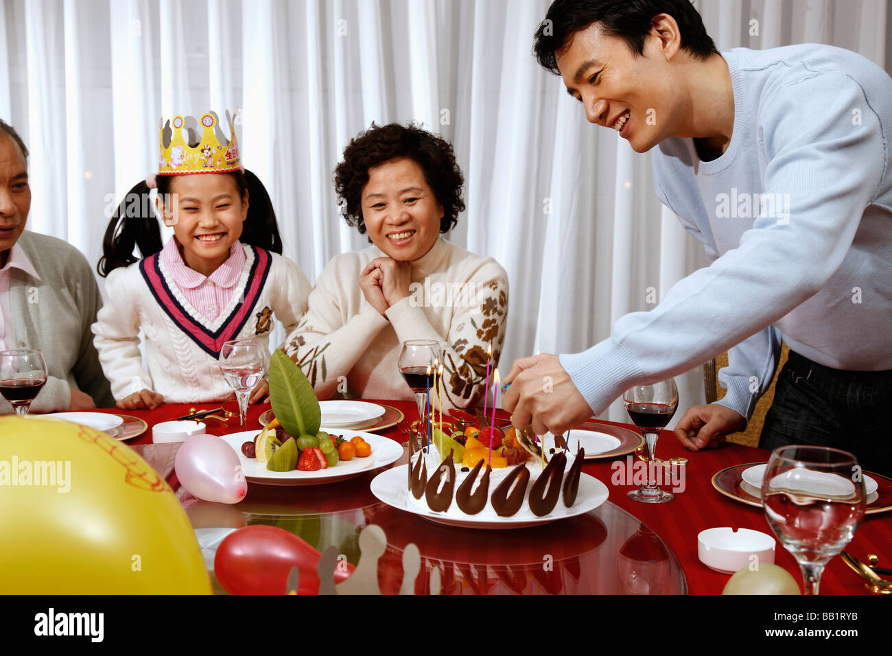 Chinese family getting together,China Stock Photo - Alamy