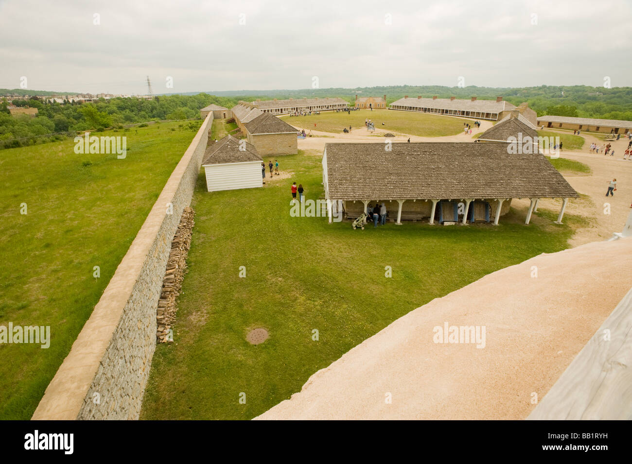 VIEW OF FORT SNELLING GROUNDS FROM ATOP OF THE BATTERY TOWER Stock ...
