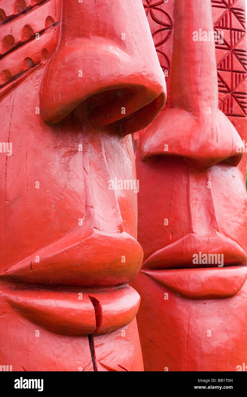 Two large wooden Sculptures, taken at Waitakaruru Arboretum Sculpture ...