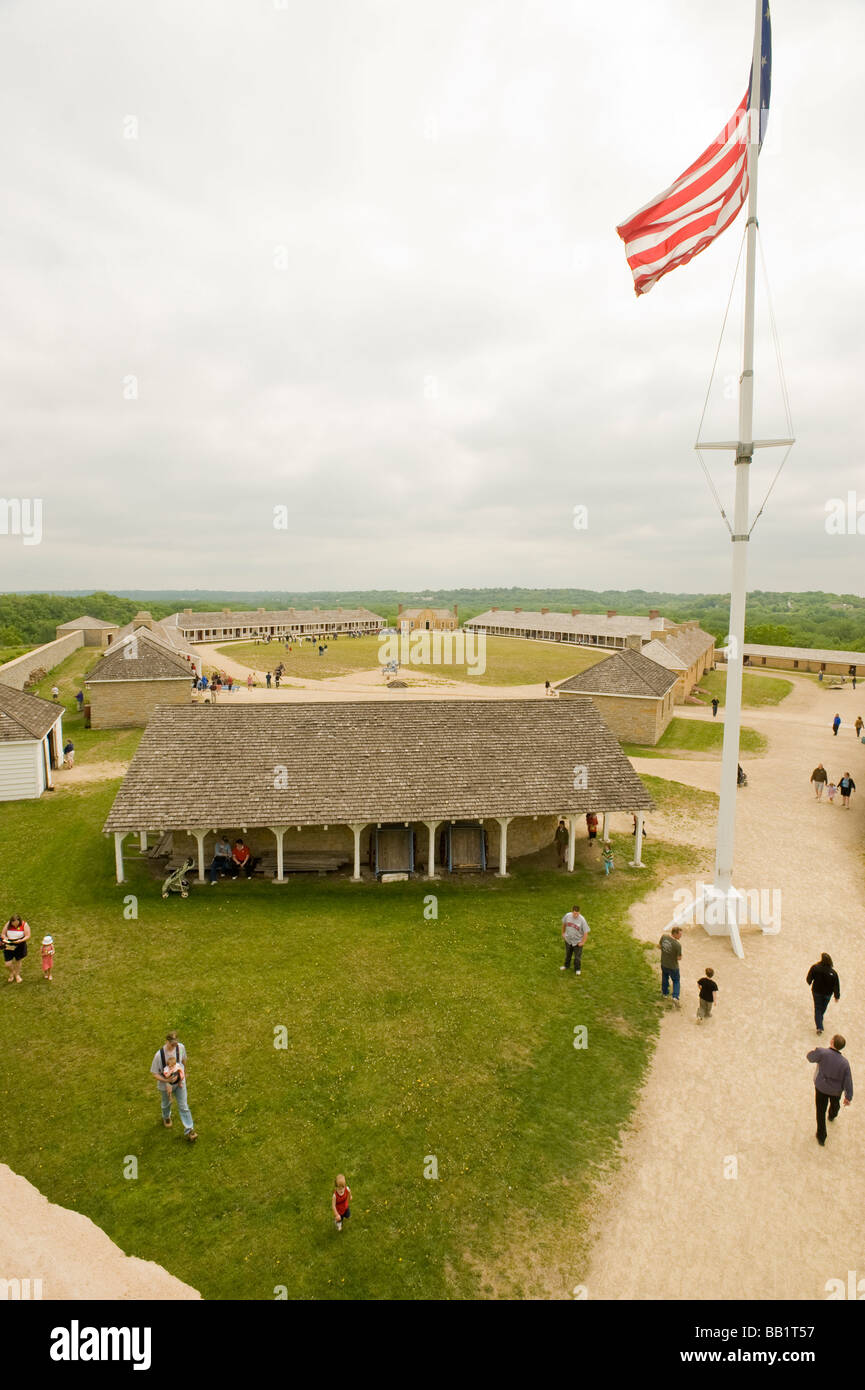 VIEW OF FORT SNELLING GROUNDS FROM ATOP OF THE BATTERY TOWER Stock ...