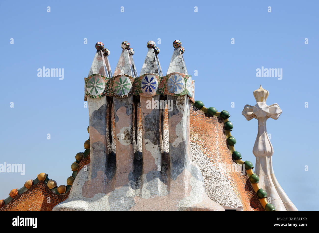 Gaudi casa batllo roof hi-res stock photography and images - Alamy