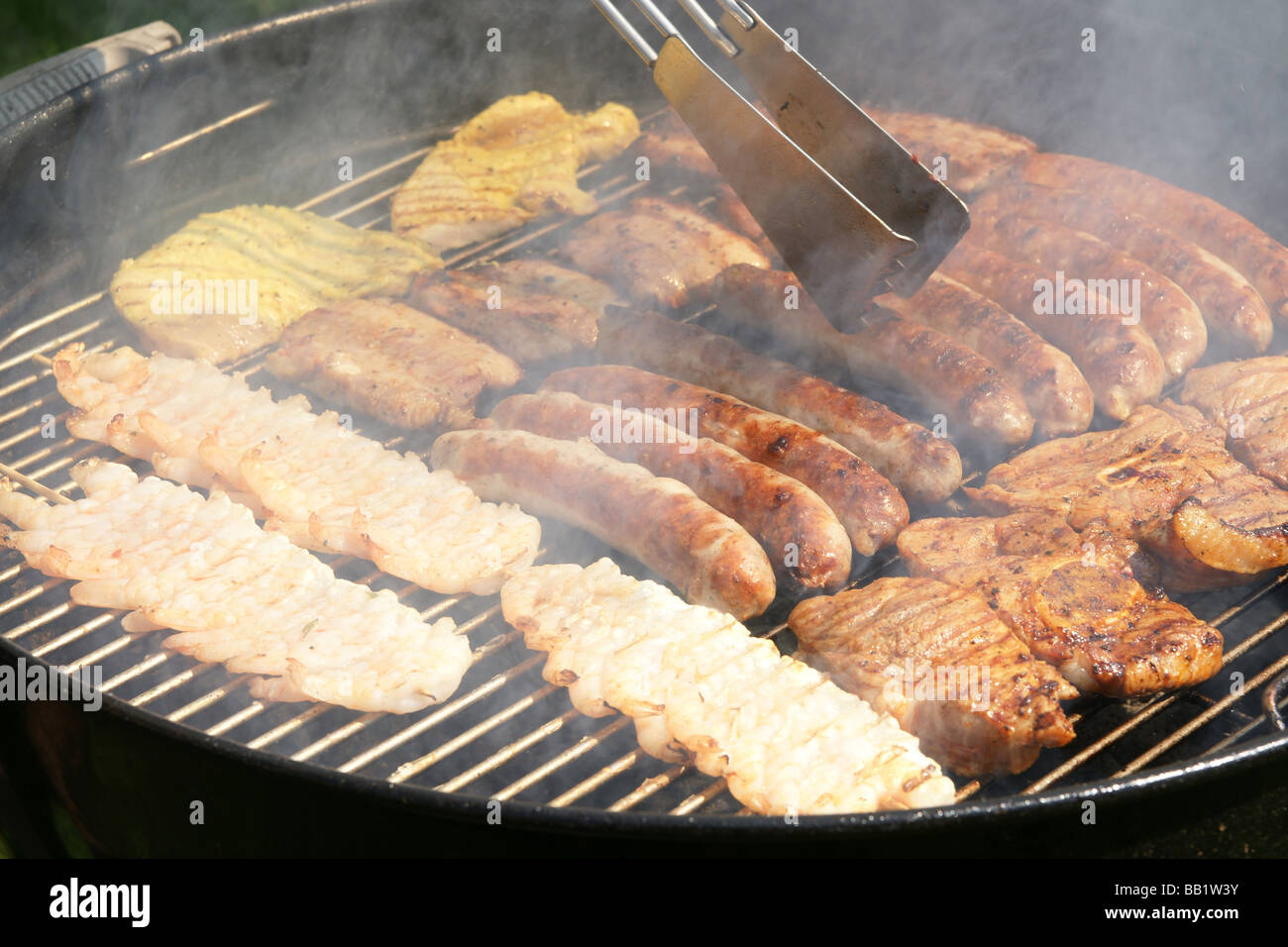German Barbecue with sausages Stock Photo - Alamy