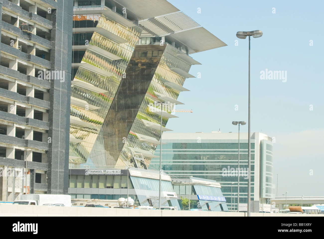 Buildings with glass facade in Dubai, United Arab Emirates Stock Photo ...