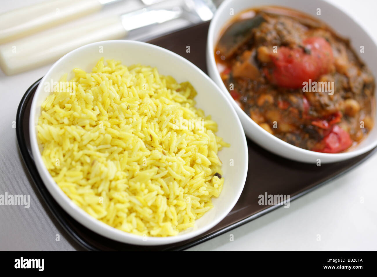 Chickpea Red Pepper and Spinach Curry Stock Photo - Alamy