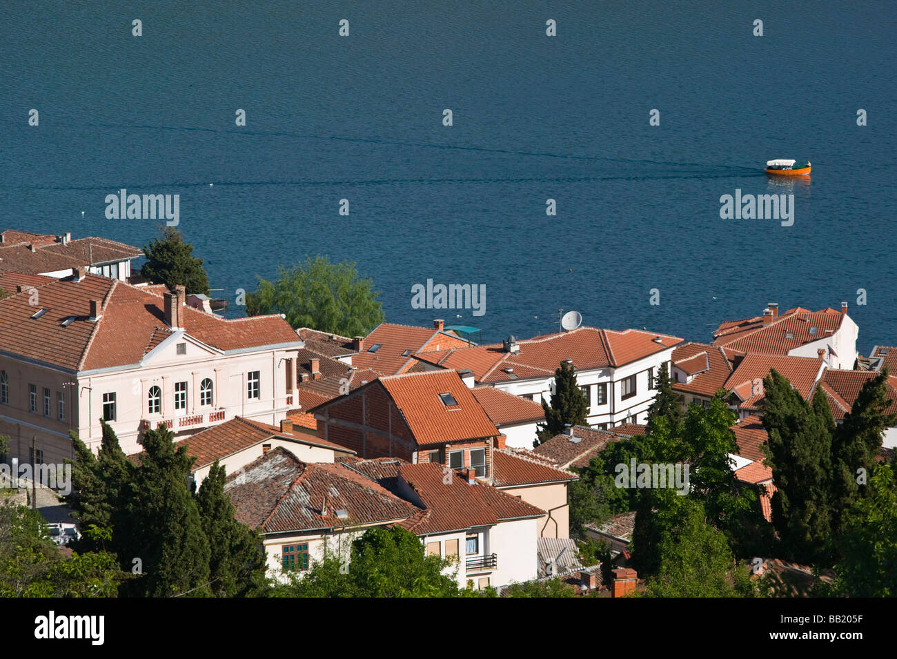 MACEDONIA, Ohrid. Buildings of Ohrid Old Town Stock Photo - Alamy