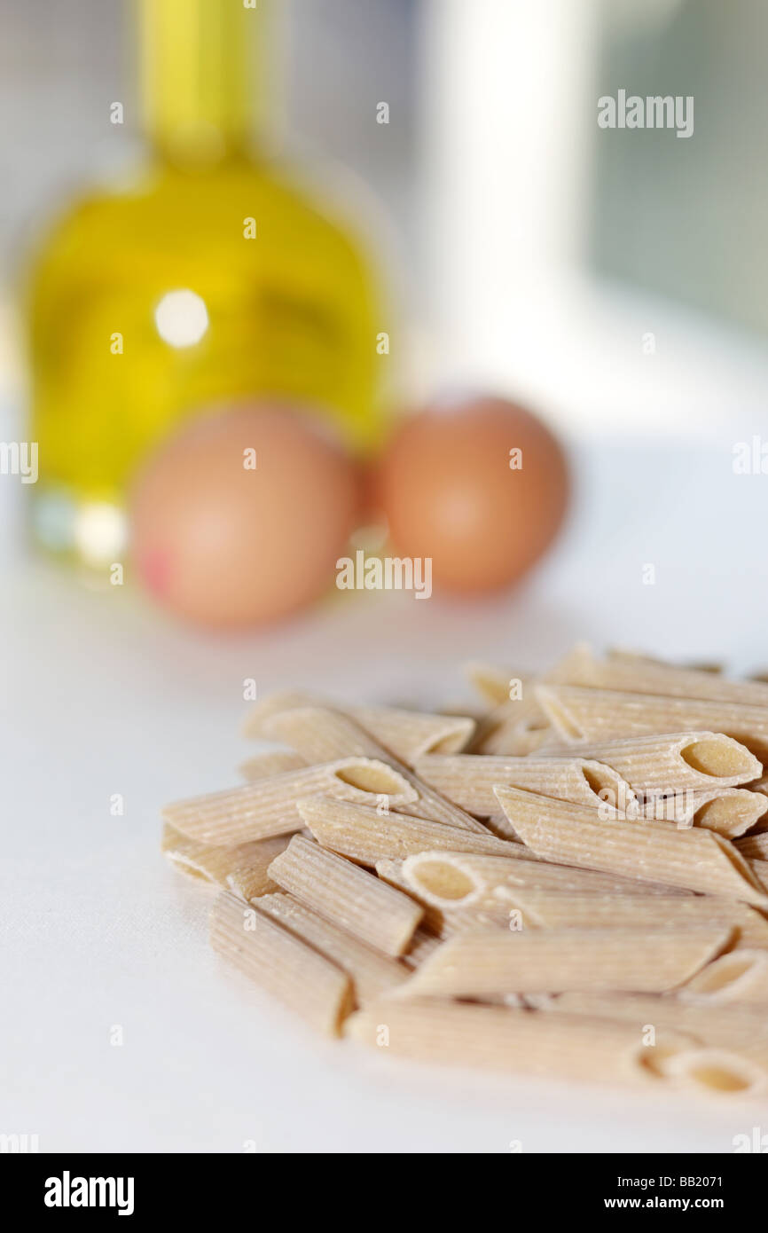 Wholewheat brown penne pasta hi-res stock photography and images - Alamy