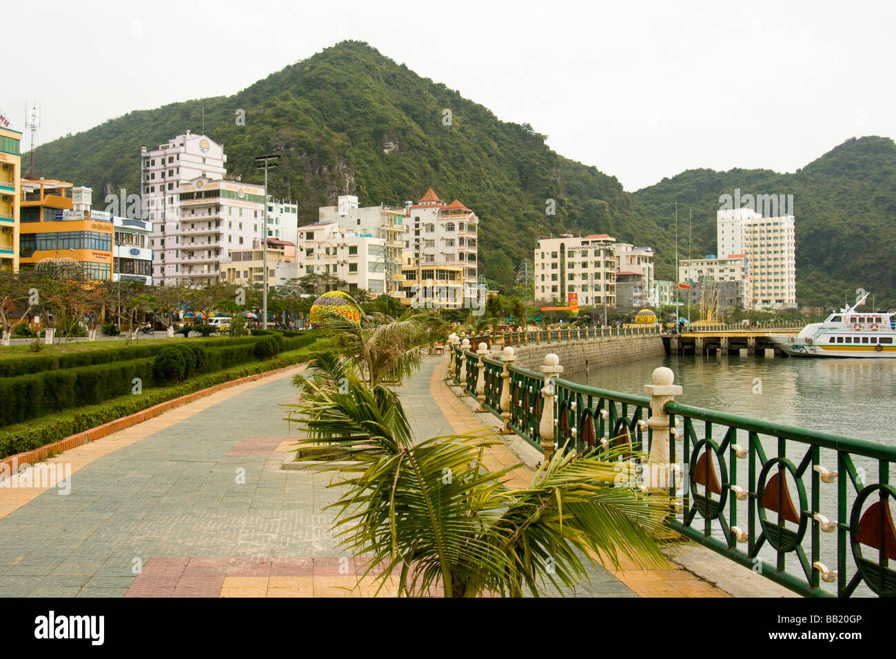 Waterfront of Cat Ba Town, Cat Ba Island, Vietnam, Southeast Asia Stock ...