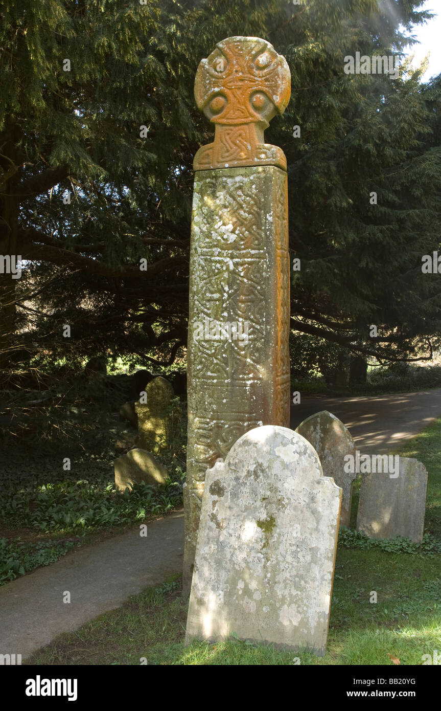 Nevern Celtic Cross, St Brynach Church, Nevern, Pembrokeshire Stock ...