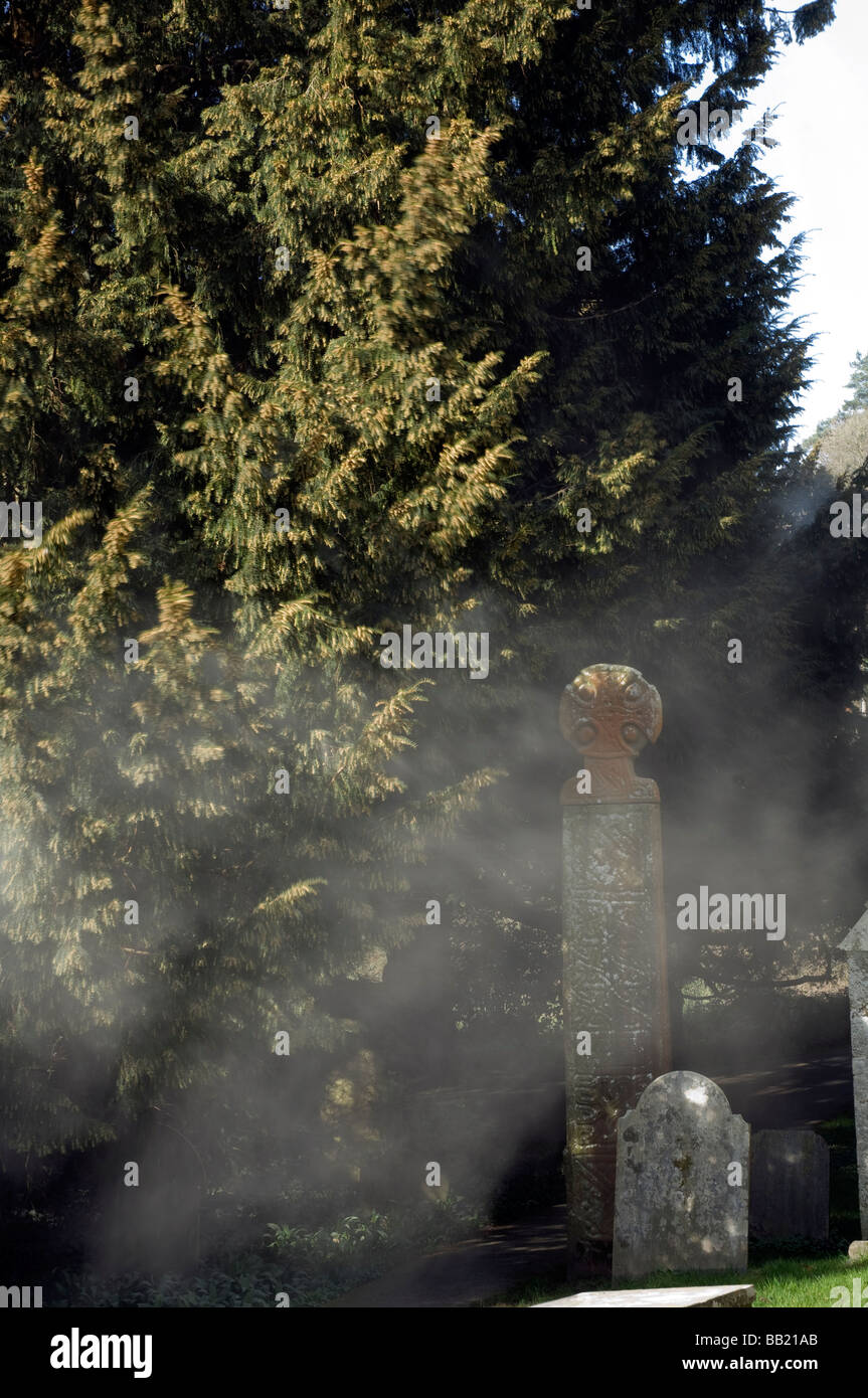 Celtic cross nevern church pembrokeshire hi-res stock photography and ...