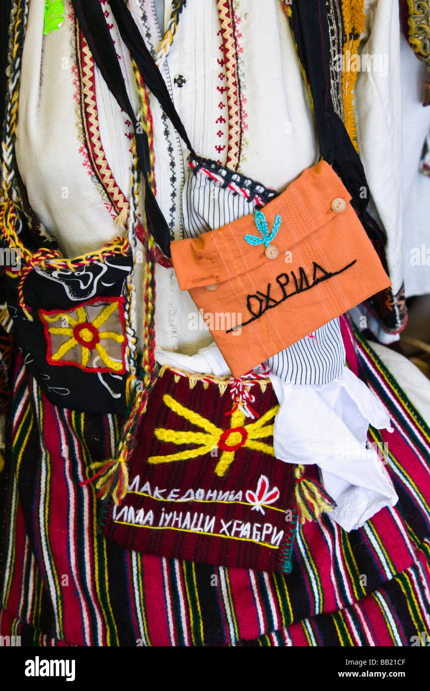 MACEDONIA, Ohrid. Traditional Macedonian Clothes with Ohrid bag Stock ...