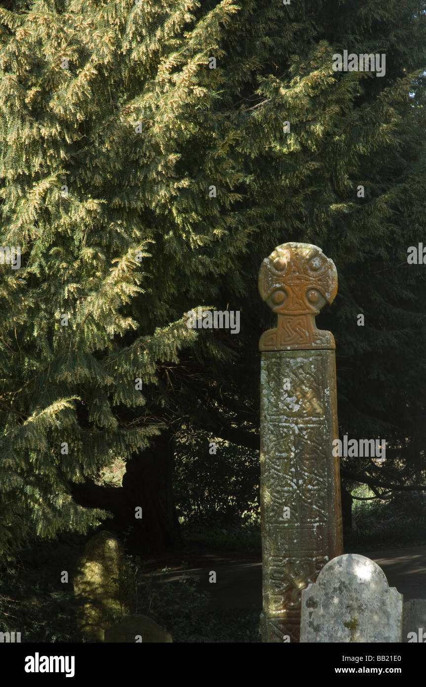 Nevern Celtic Cross, St Brynach Church, Nevern, Pembrokeshire Stock ...