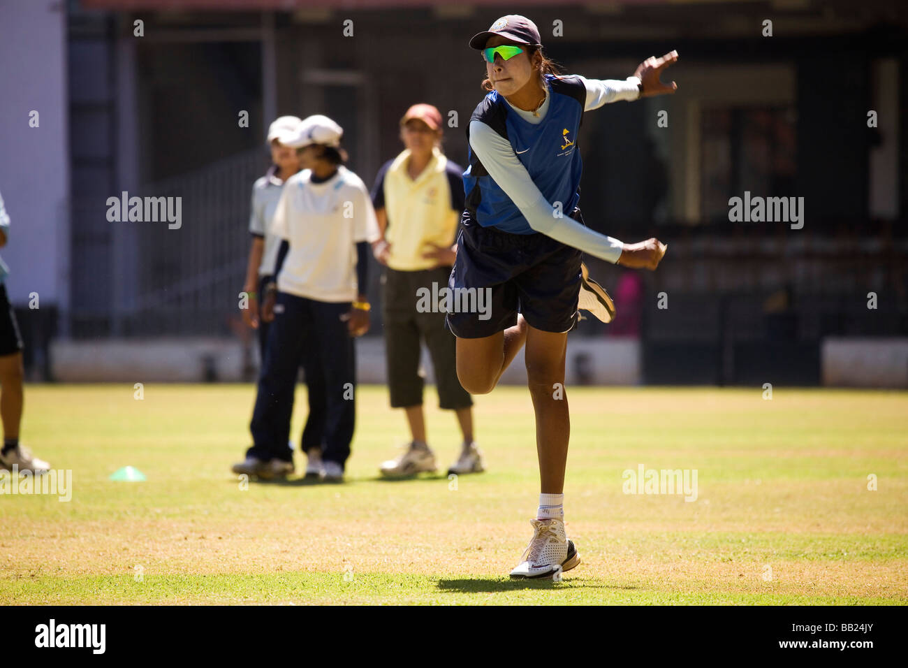 The India women's cricket squad in training at the M. Chinnaswamy ...