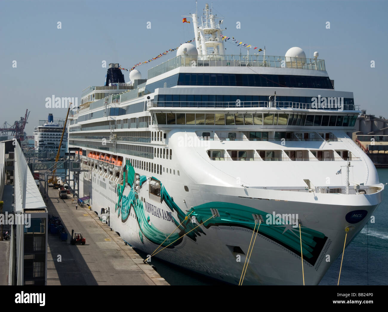Spain.Port of Barcelona.Cruise terminal Stock Photo - Alamy