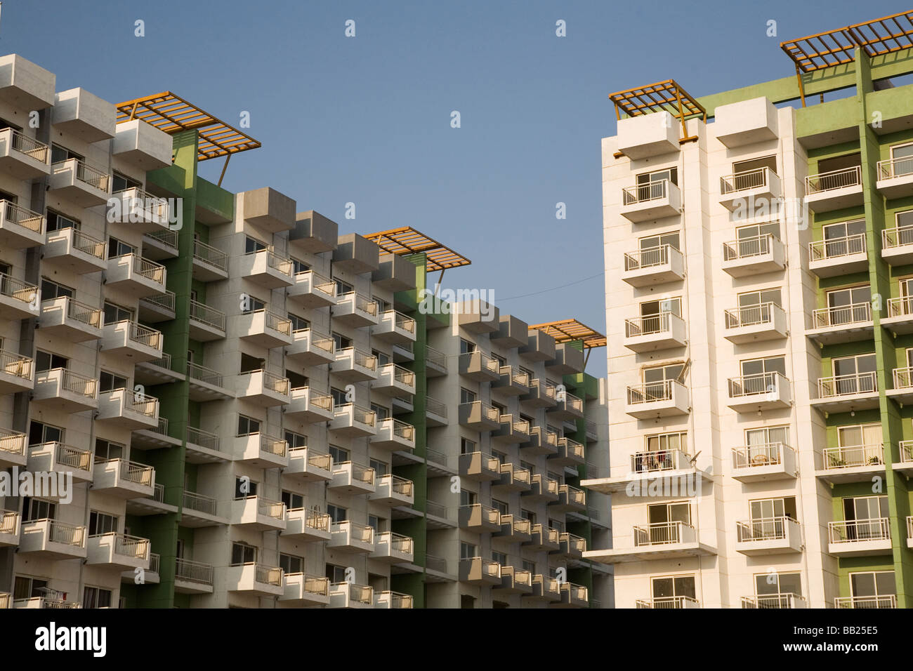 Newly erected housing in Whitefield, a suburb of Bangalore, India Stock ...