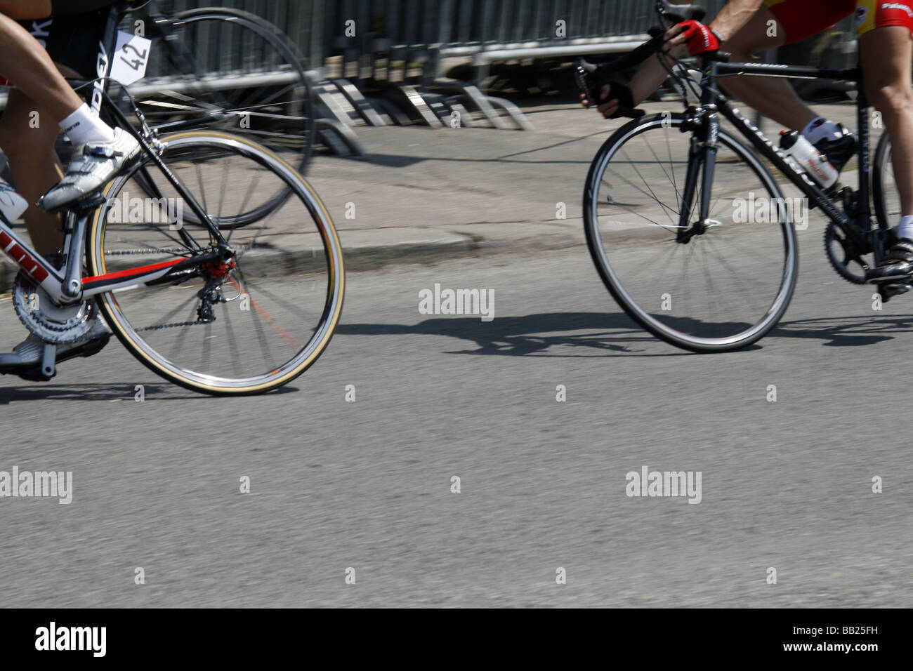 professional bike riders in road street race in city town Stock Photo ...
