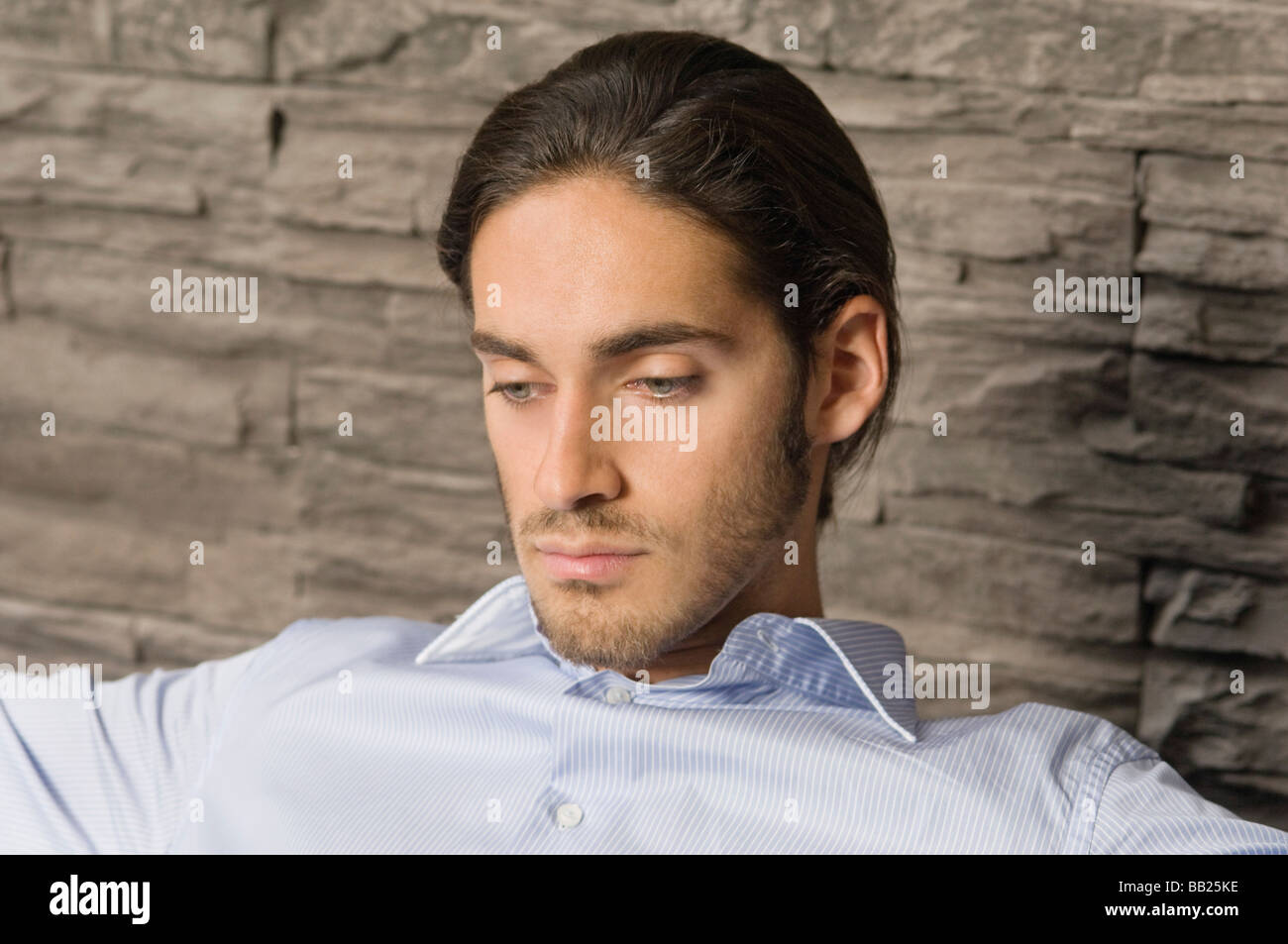 Man looking serious Stock Photo - Alamy