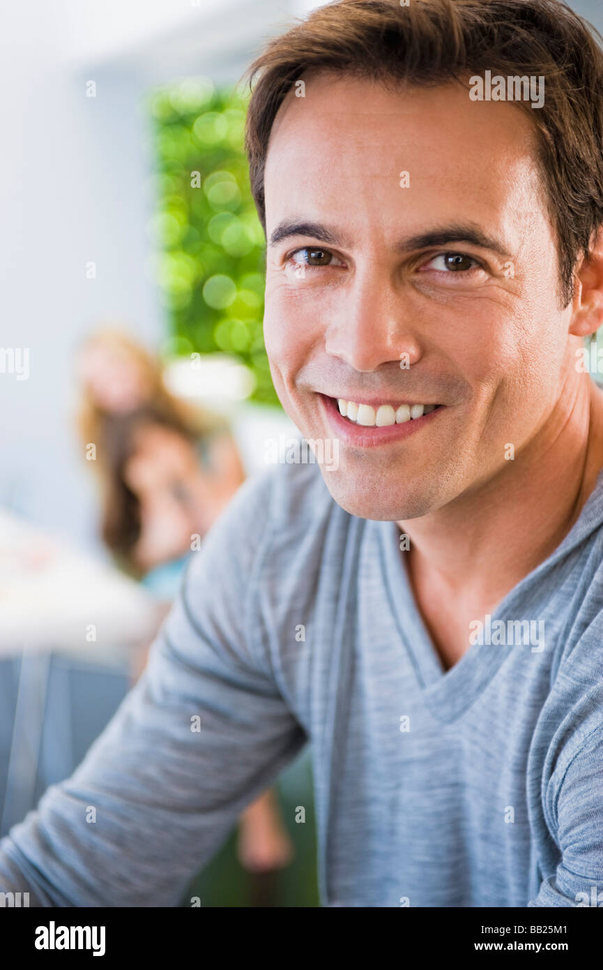 Portrait of a man smiling Stock Photo - Alamy