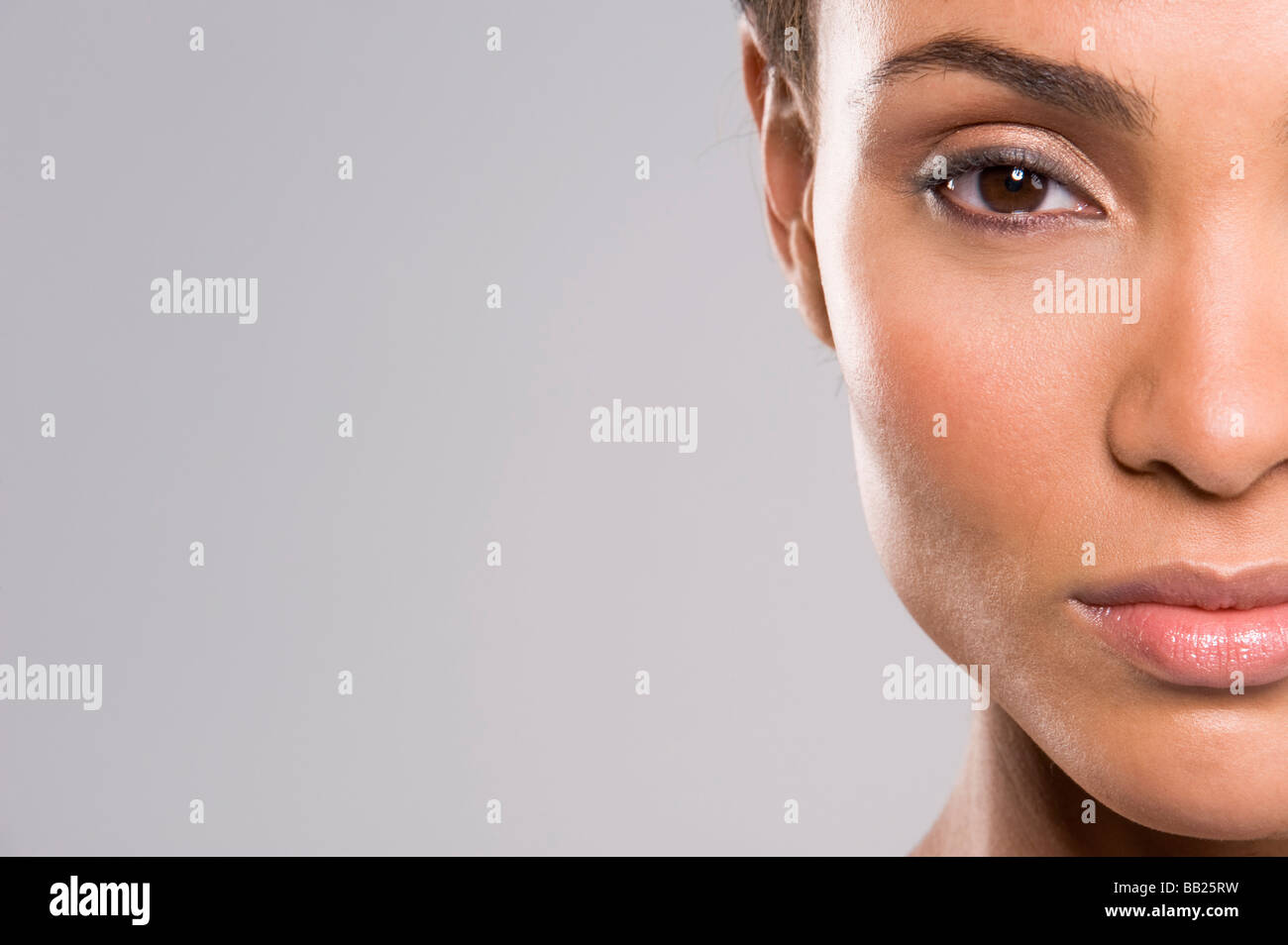 Close-up of a woman's face Stock Photo - Alamy