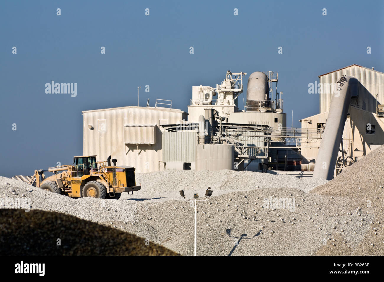 Cement factory seen in the morning Stock Photo - Alamy