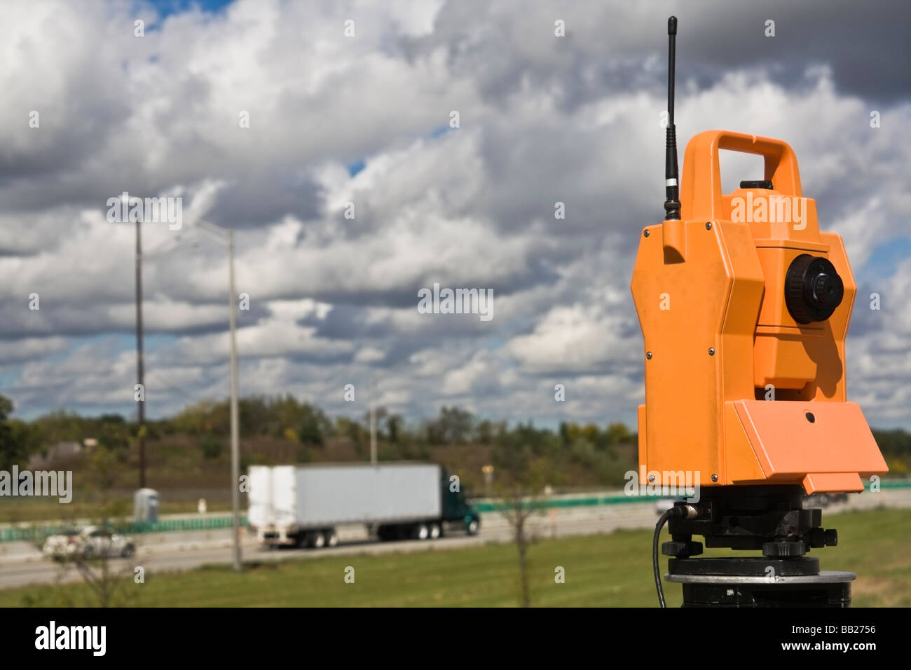 Survey on the highway Stock Photo - Alamy