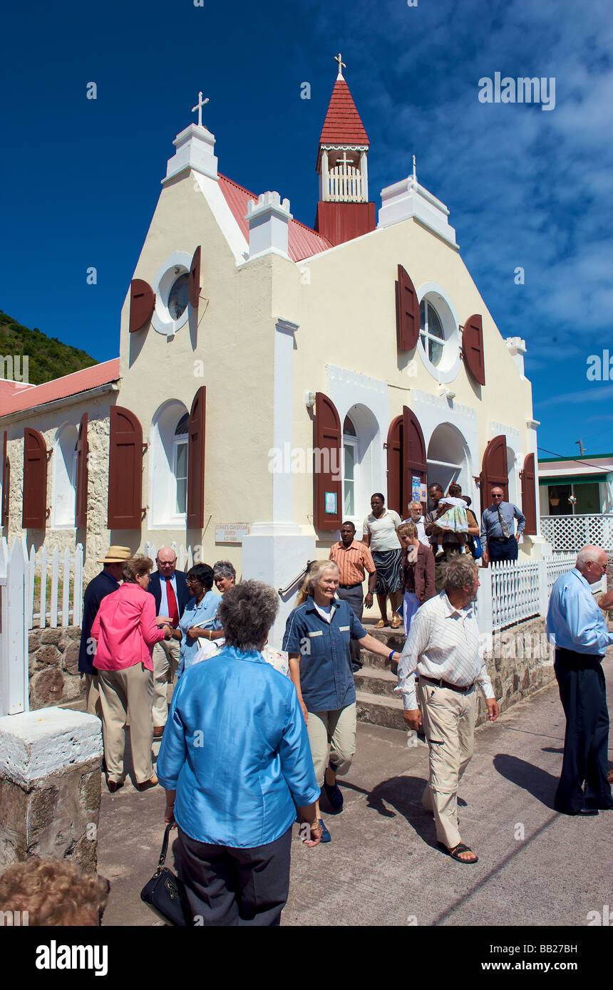 Saba church on sunday Stock Photo - Alamy