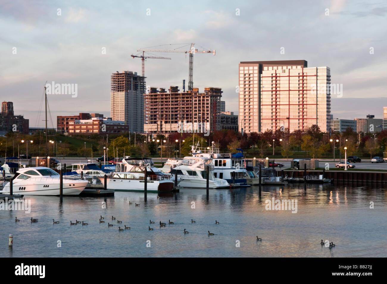 New apartment buildings in South Loop Chicago Stock Photo - Alamy