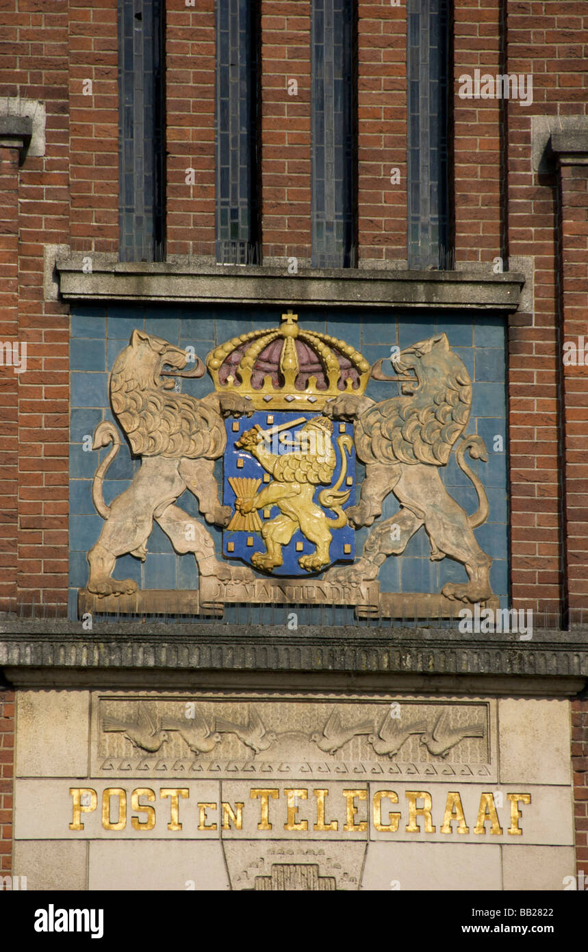Europe, Netherlands, Limburg, Maastricht, Royal crest of Netherlands ...