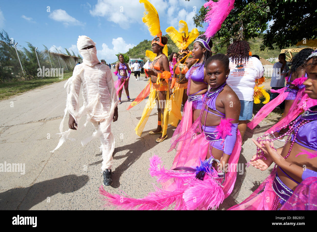 St Martin carnival parade Stock Photo - Alamy
