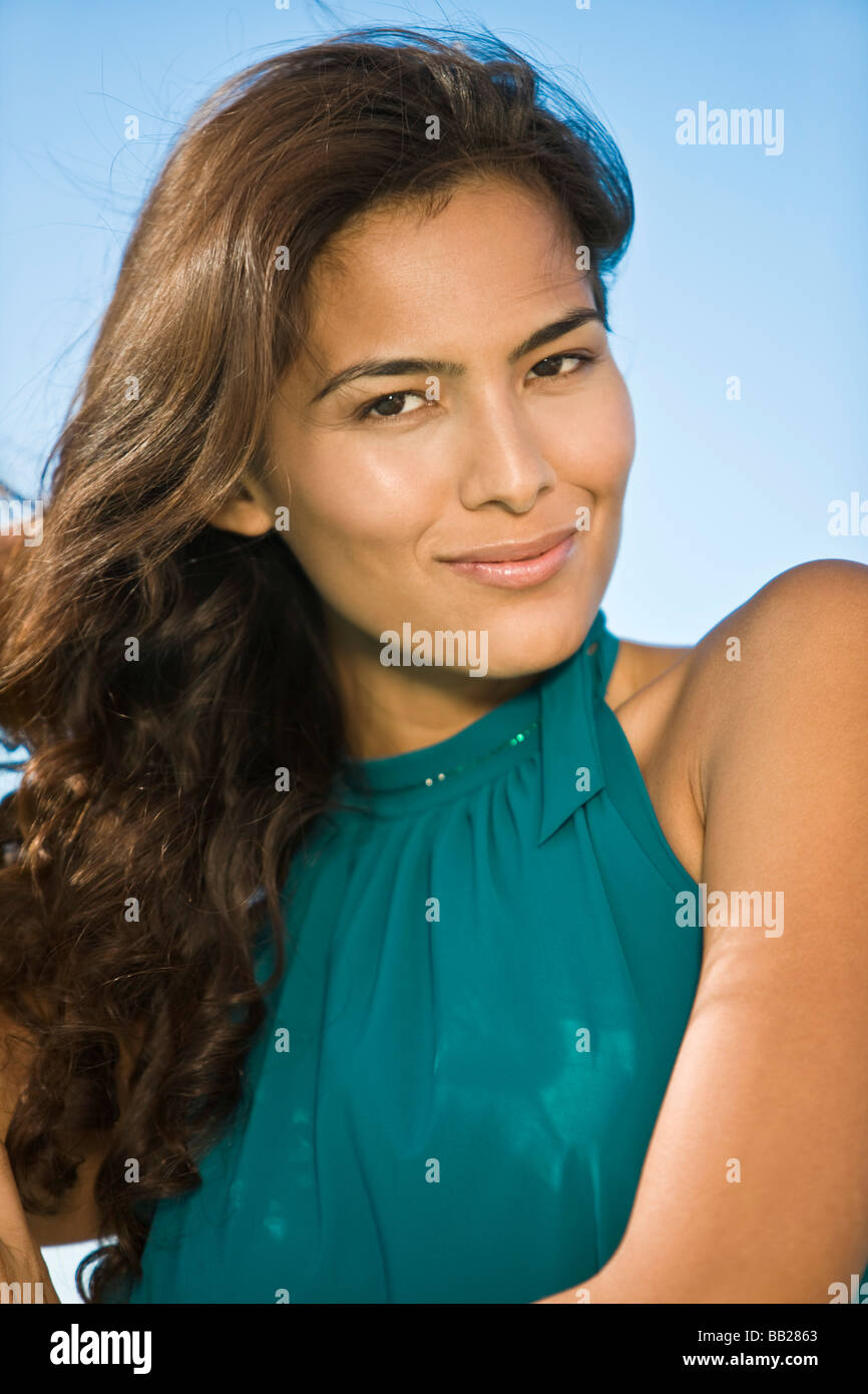 Portrait of a woman smiling Stock Photo - Alamy