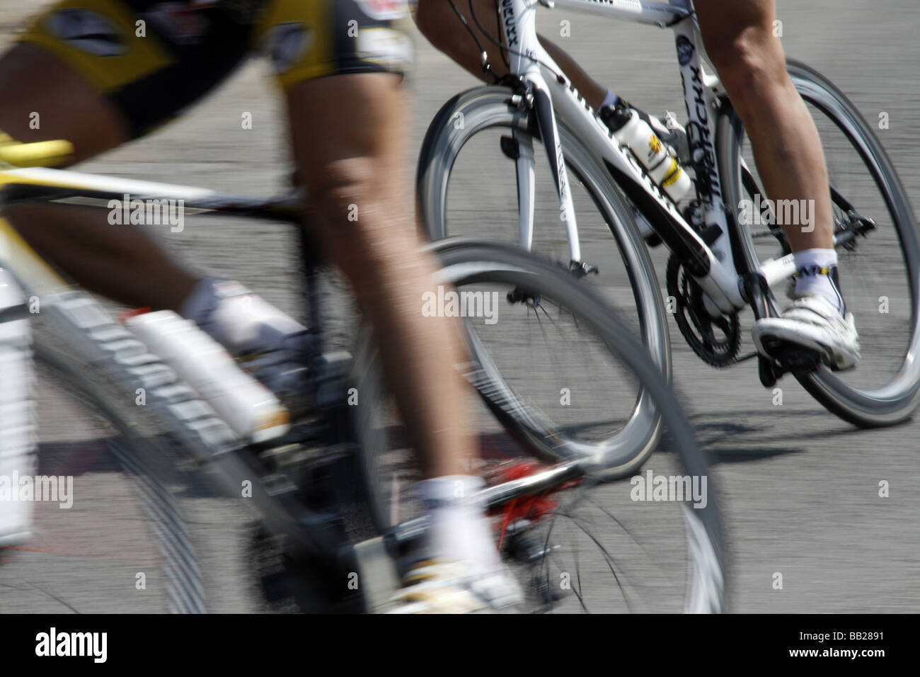 professional bike riders in road street race in city town Stock Photo ...