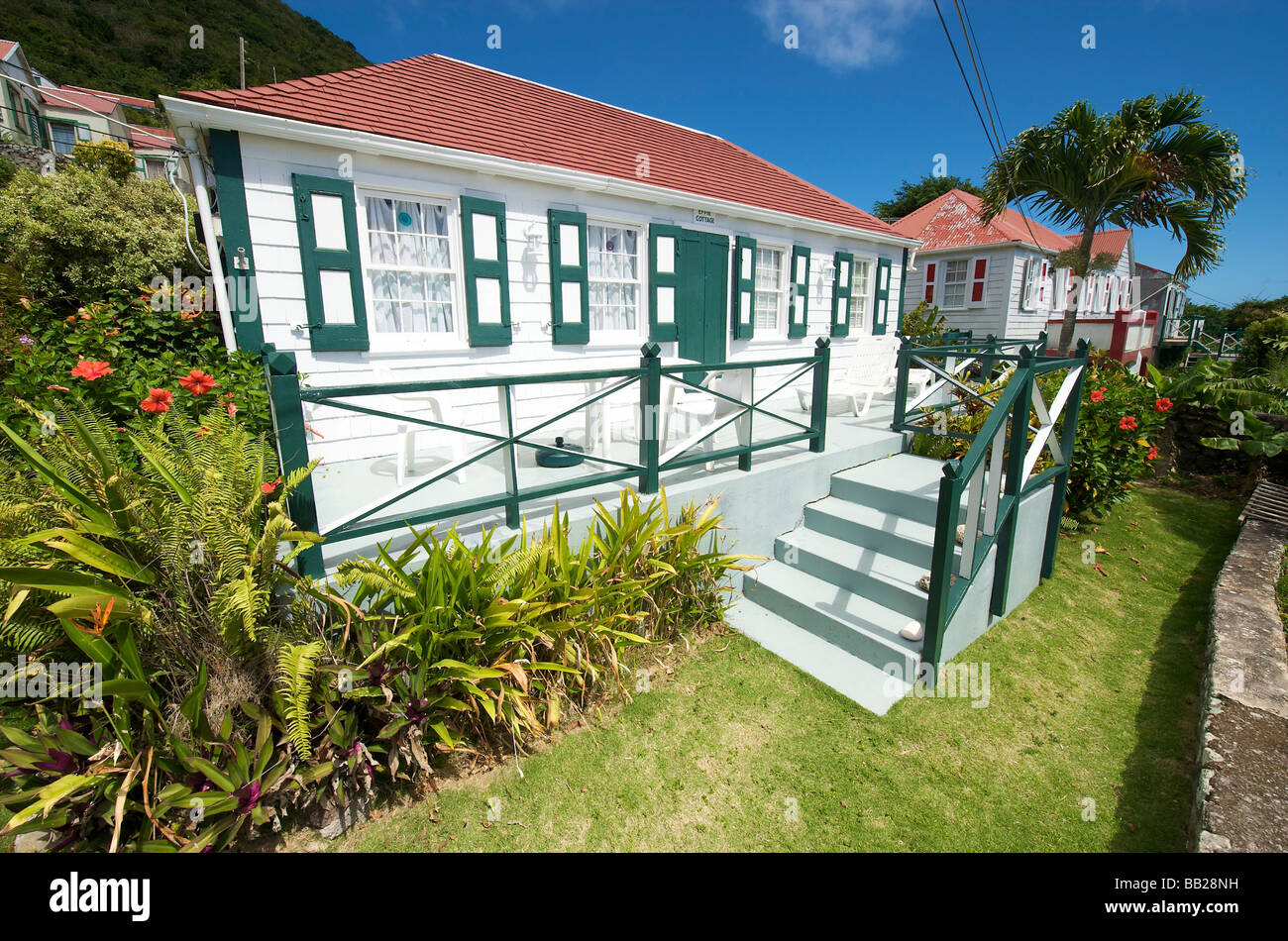 Saba Windwardside traditional architecture Stock Photo - Alamy
