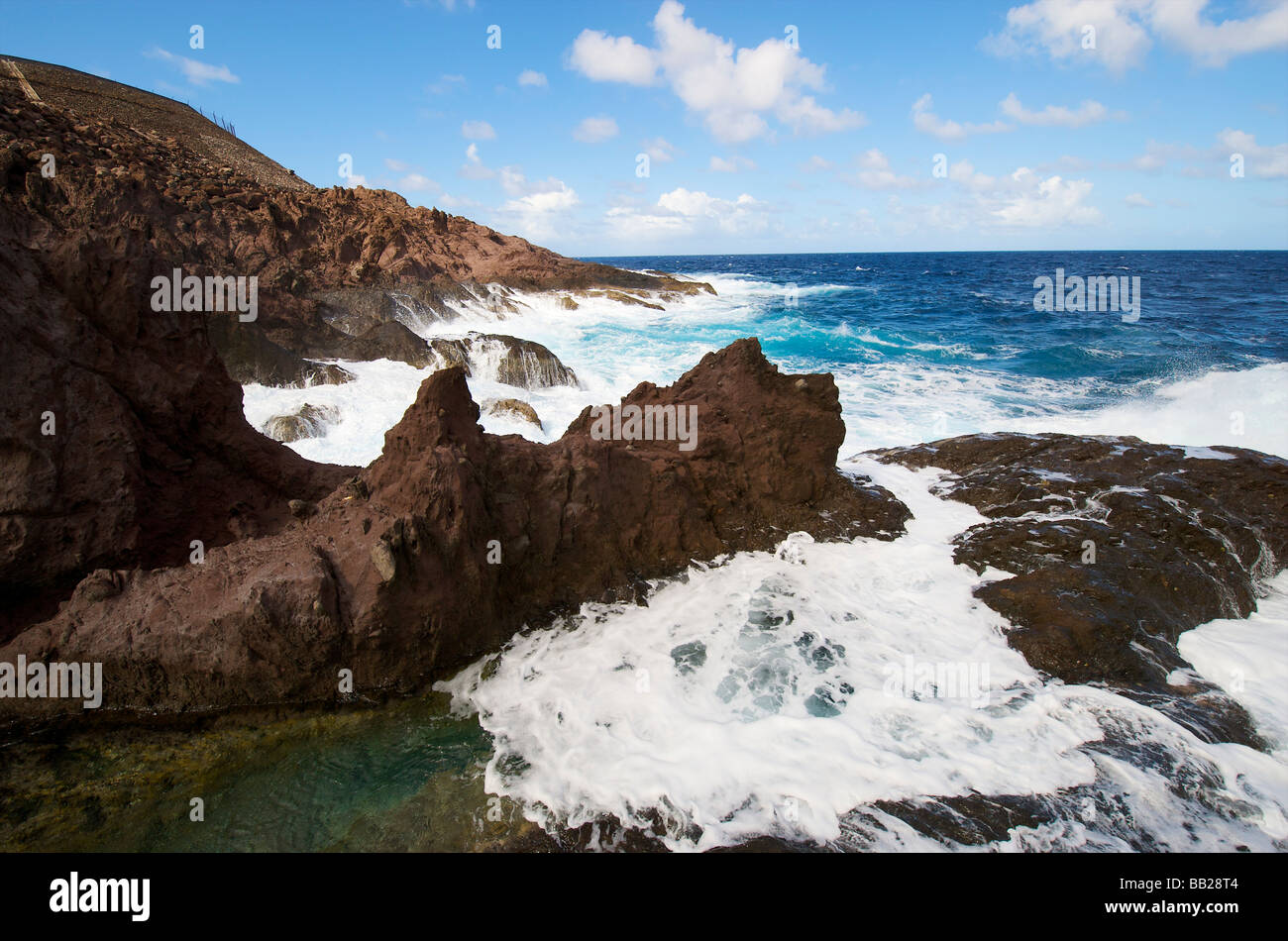 Saba coastline Spring Bay Stock Photo - Alamy