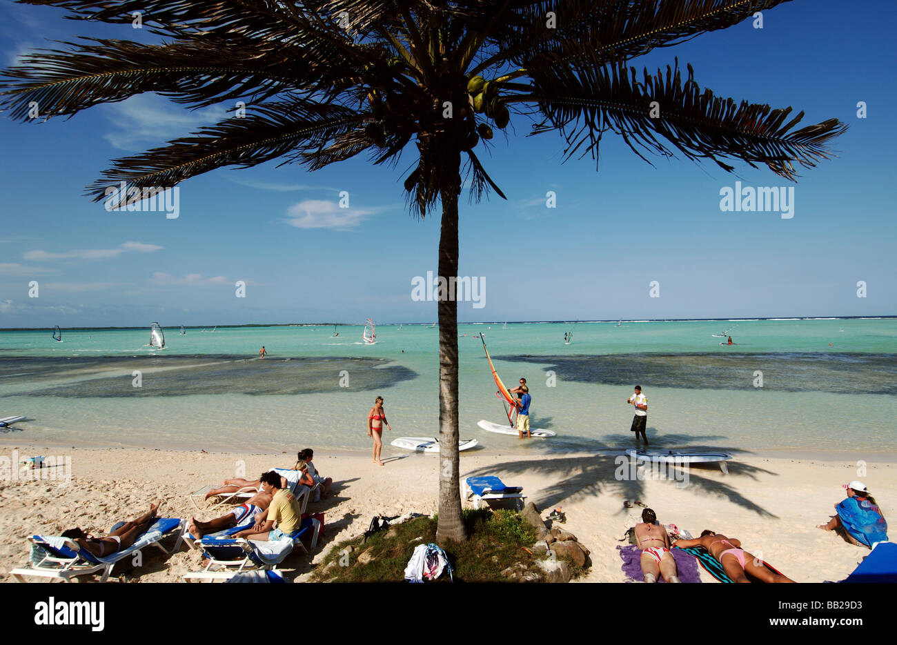 Netherlands Antilles Bonaire Lac Bay Sorobon beach Stock Photo - Alamy