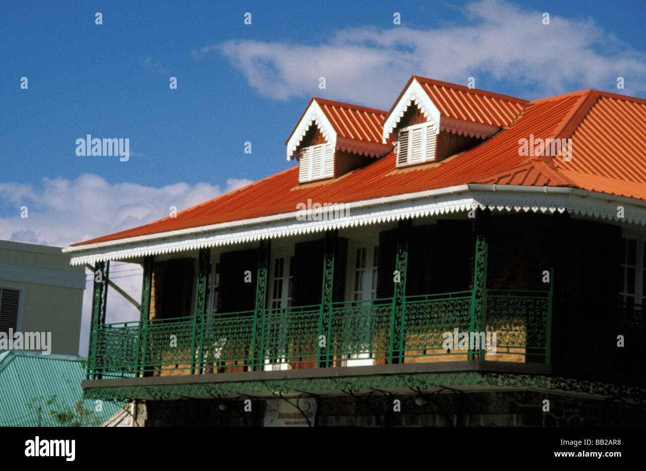 Caribbean, Dominica, Roseau. Traditional architecture Stock Photo - Alamy