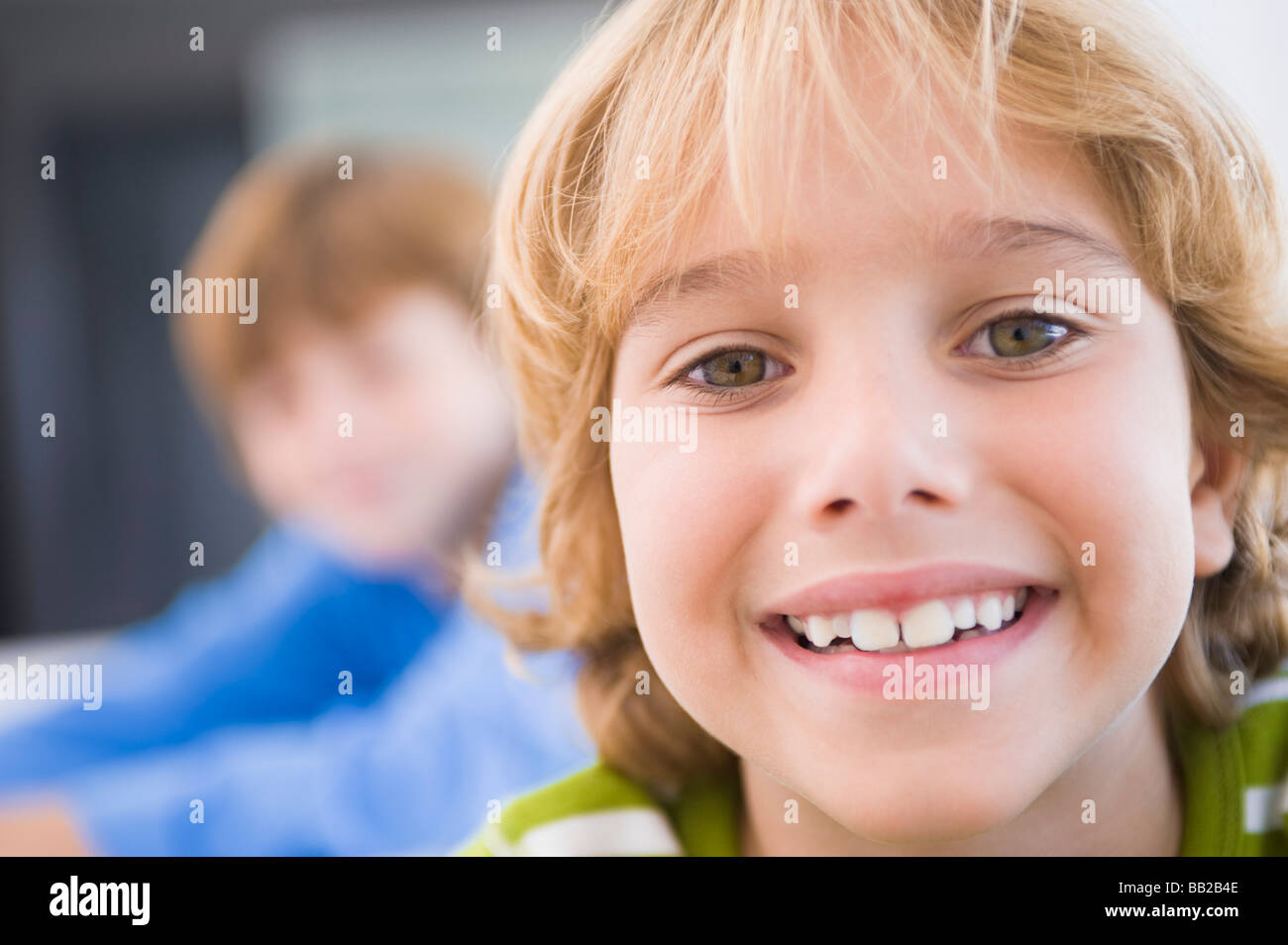Portrait of a boy smiling Stock Photo - Alamy