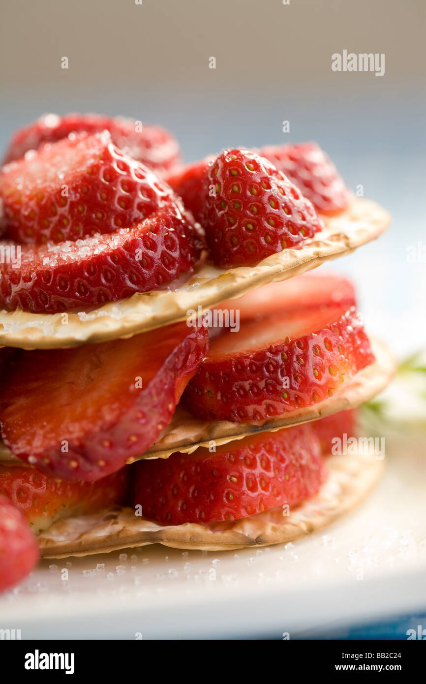 Delicious strawberry toast served in a stack Stock Photo - Alamy