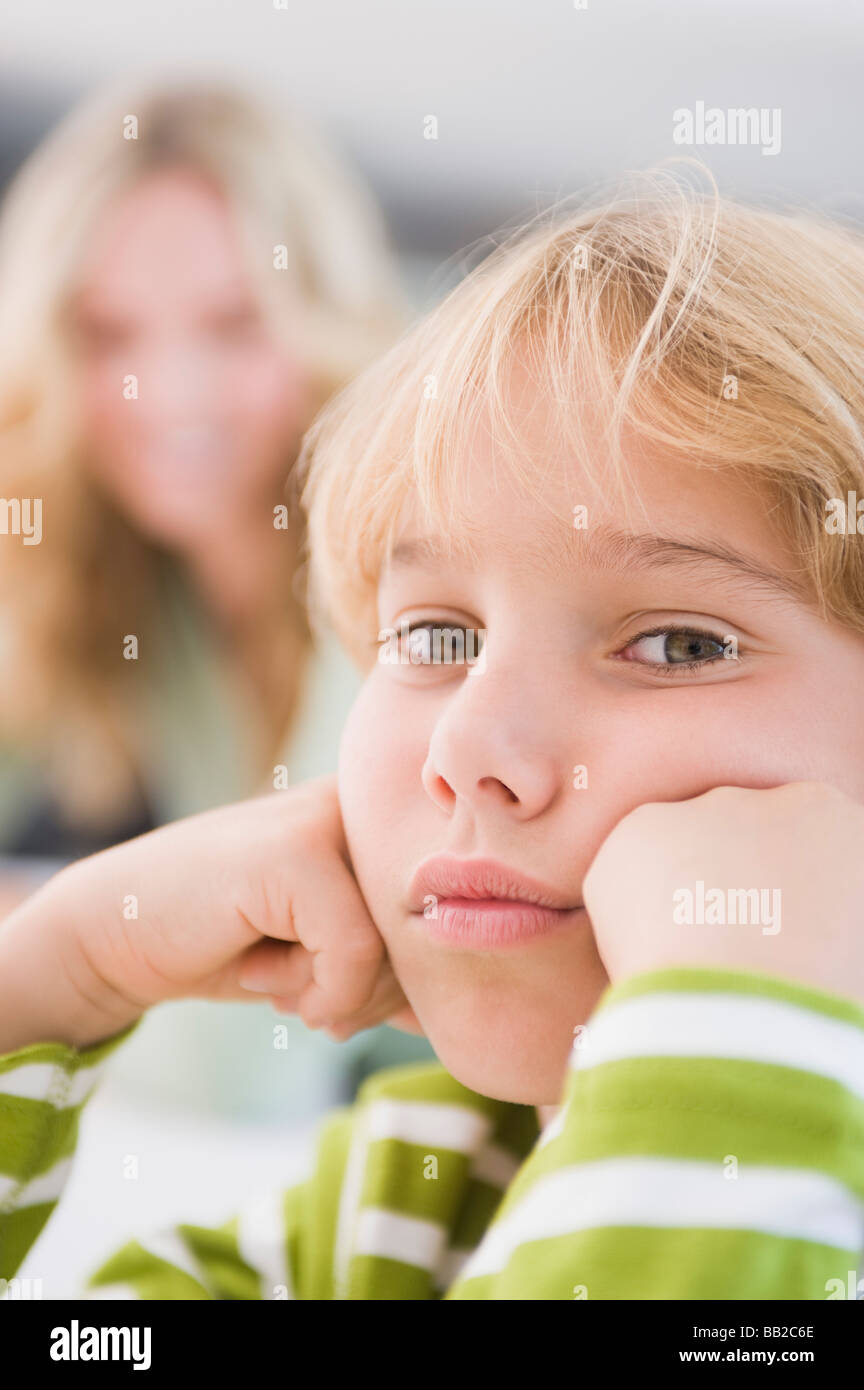 Portrait of a boy thinking Stock Photo - Alamy