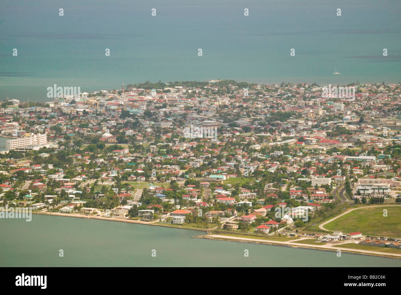Belize city aerial hi-res stock photography and images - Alamy
