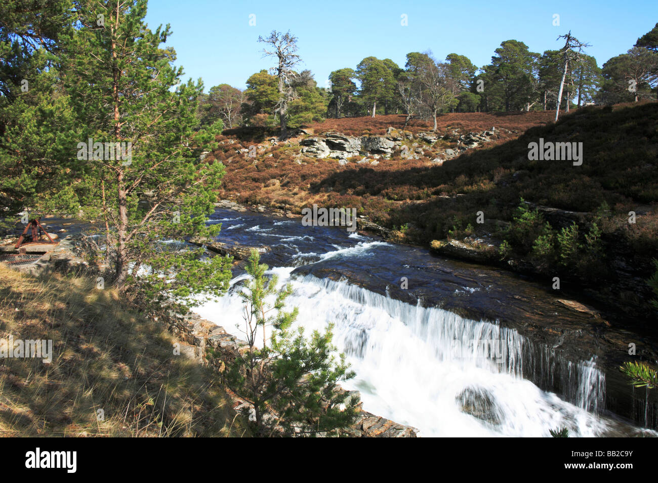 Falls on Lui Water, Linn of Dee, near Braemar, Aberdeenshire, Scotland ...