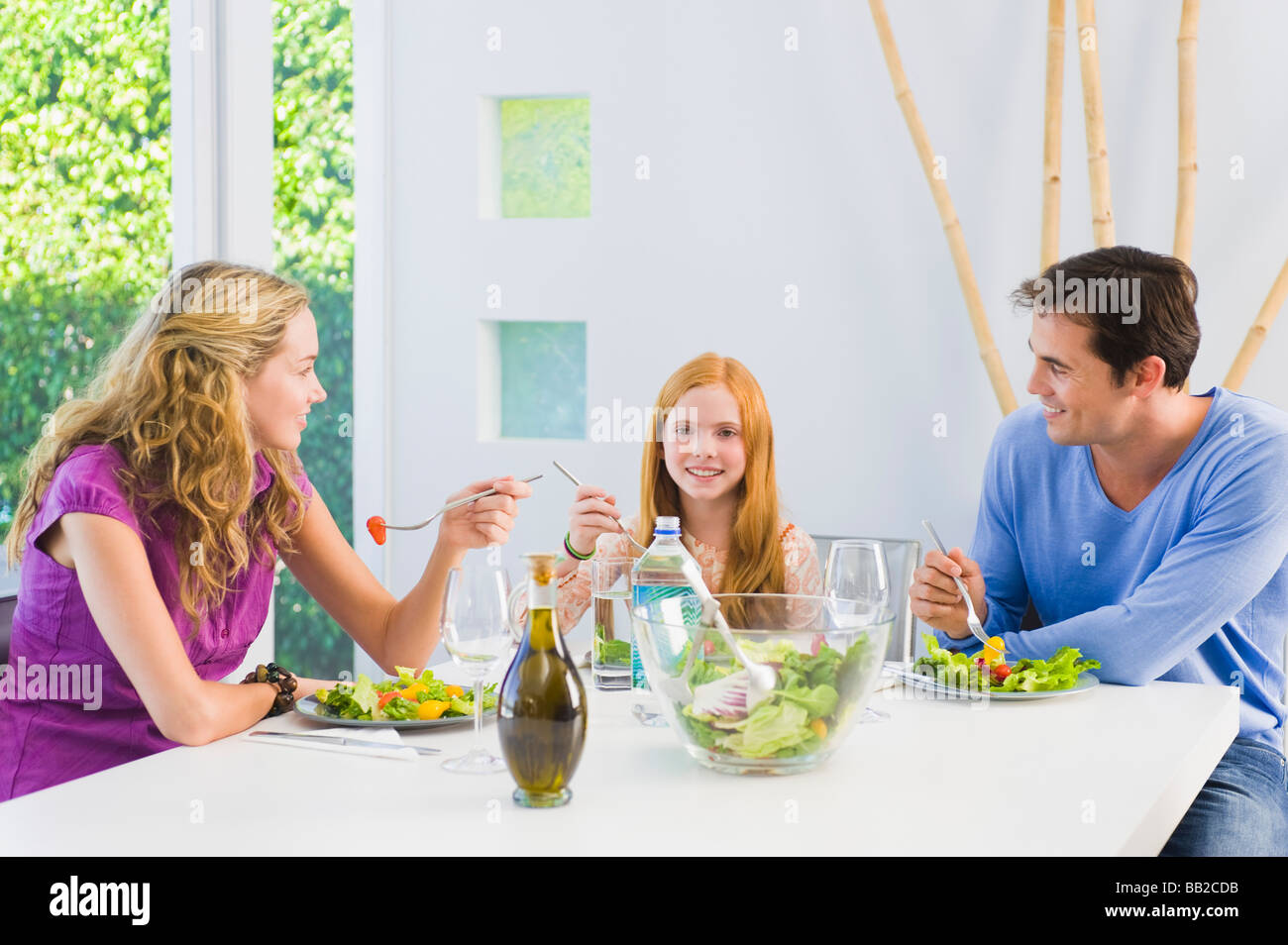 Family having lunch Stock Photo - Alamy